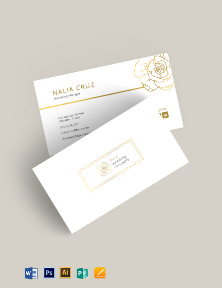 Simple Gold Foil Business Card Template - Illustrator, PSD | Template.net