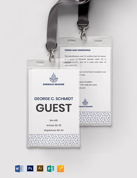 FREE Guest ID Card Template Download In Word Google Docs 