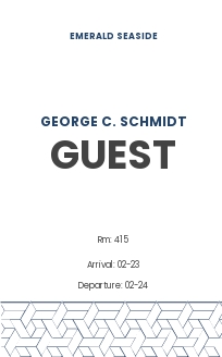 Visitor/ Guest ID Card Format Template