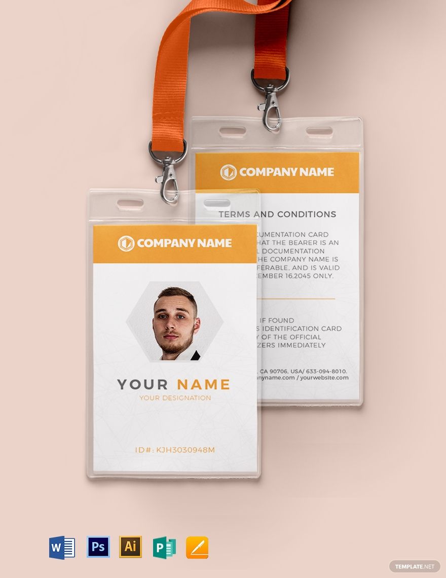 Free Blank Auto ID Card Template Download In Word Illustrator PSD 