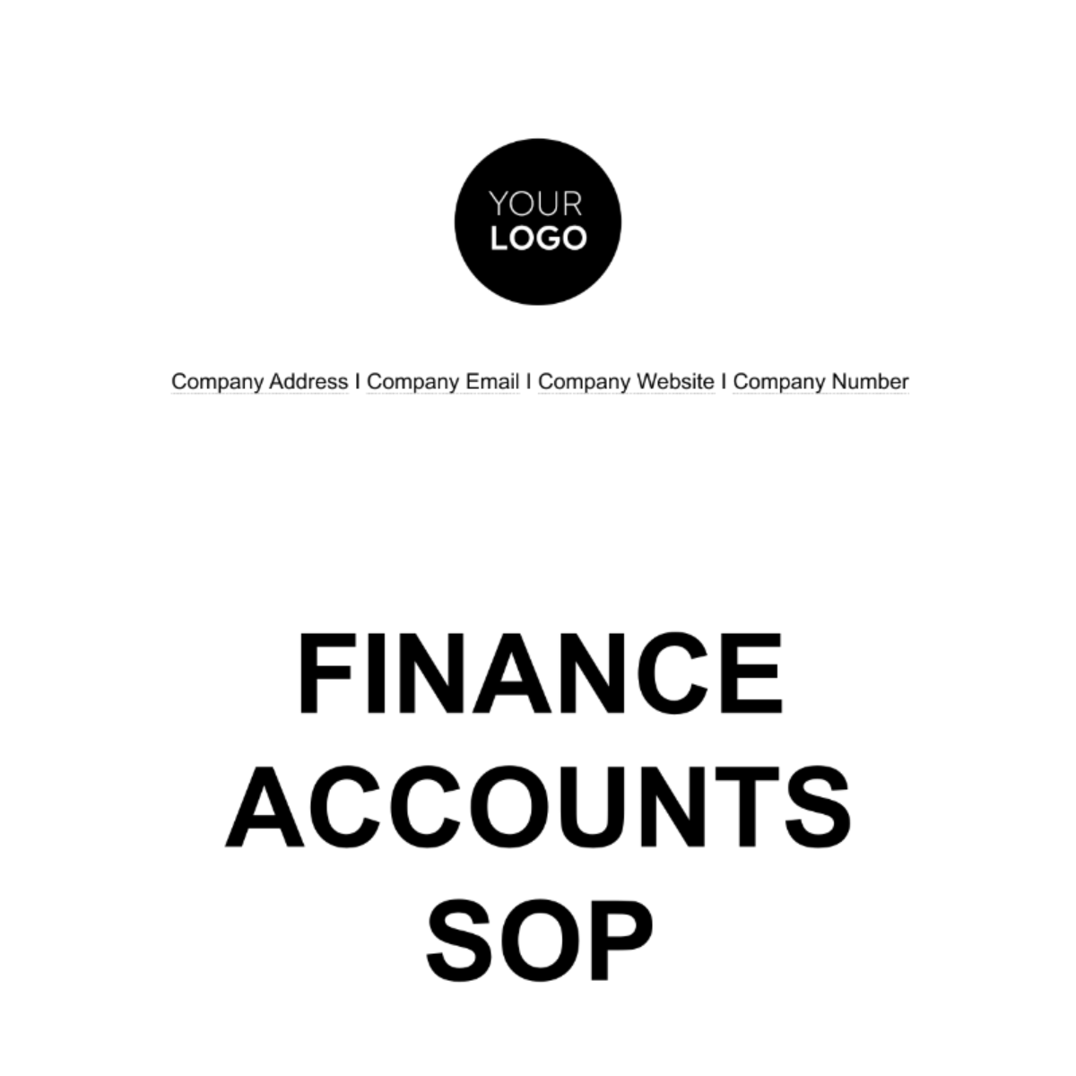 Finance Accounts SOP Template Edit Online Download Example