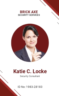 Consultant Security ID Card Template