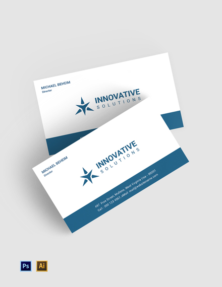 Blank Business Card Template - Illustrator, Word, Apple Pages, PSD ...