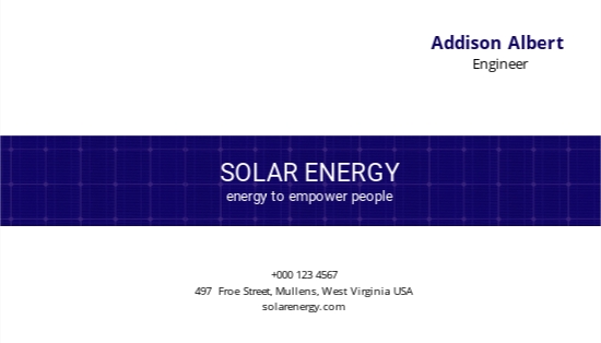 Renewable Energy Business Card Template in Illustrator, PSD | Template.net