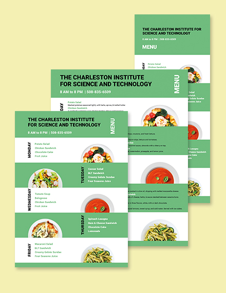 School Menu - 28+ Free Templates in PSD, PDF, Word, AI