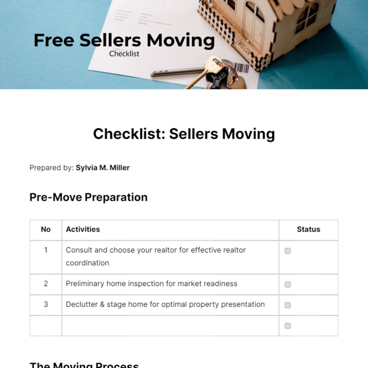 Free Sellers Moving Checklist - Edit Online & Download | Template.net