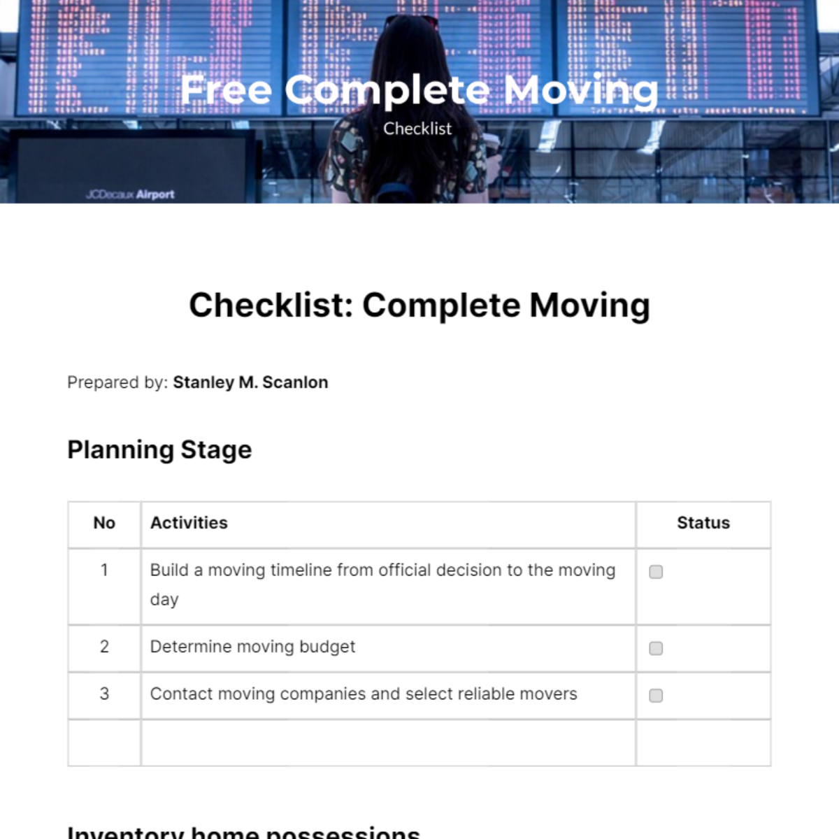 Free Complete Moving Checklist - Edit Online & Download | Template.net