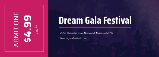 Gala Festival Event Ticket Template