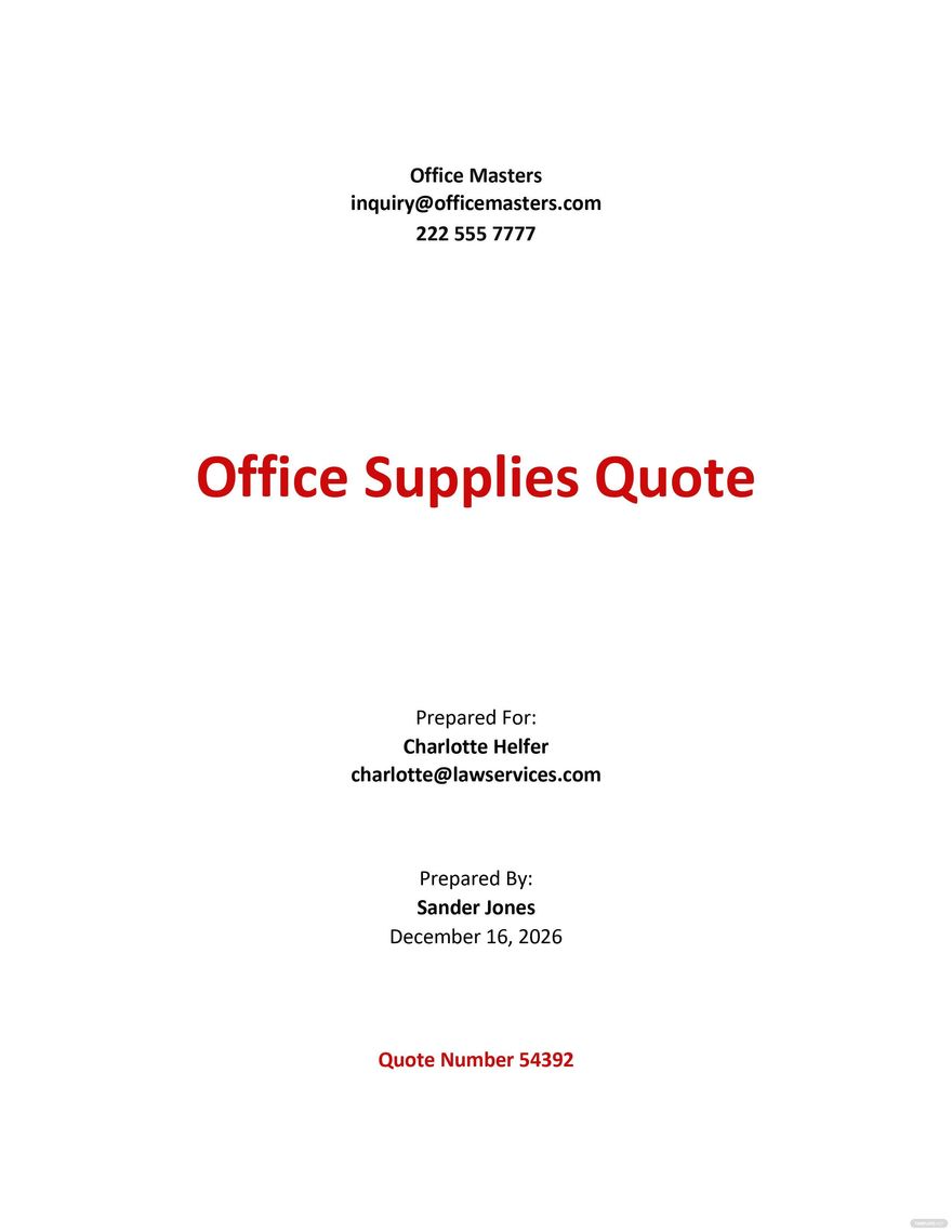 Computer Repair Quotation Template - Google Docs, Google Sheets, Excel ...