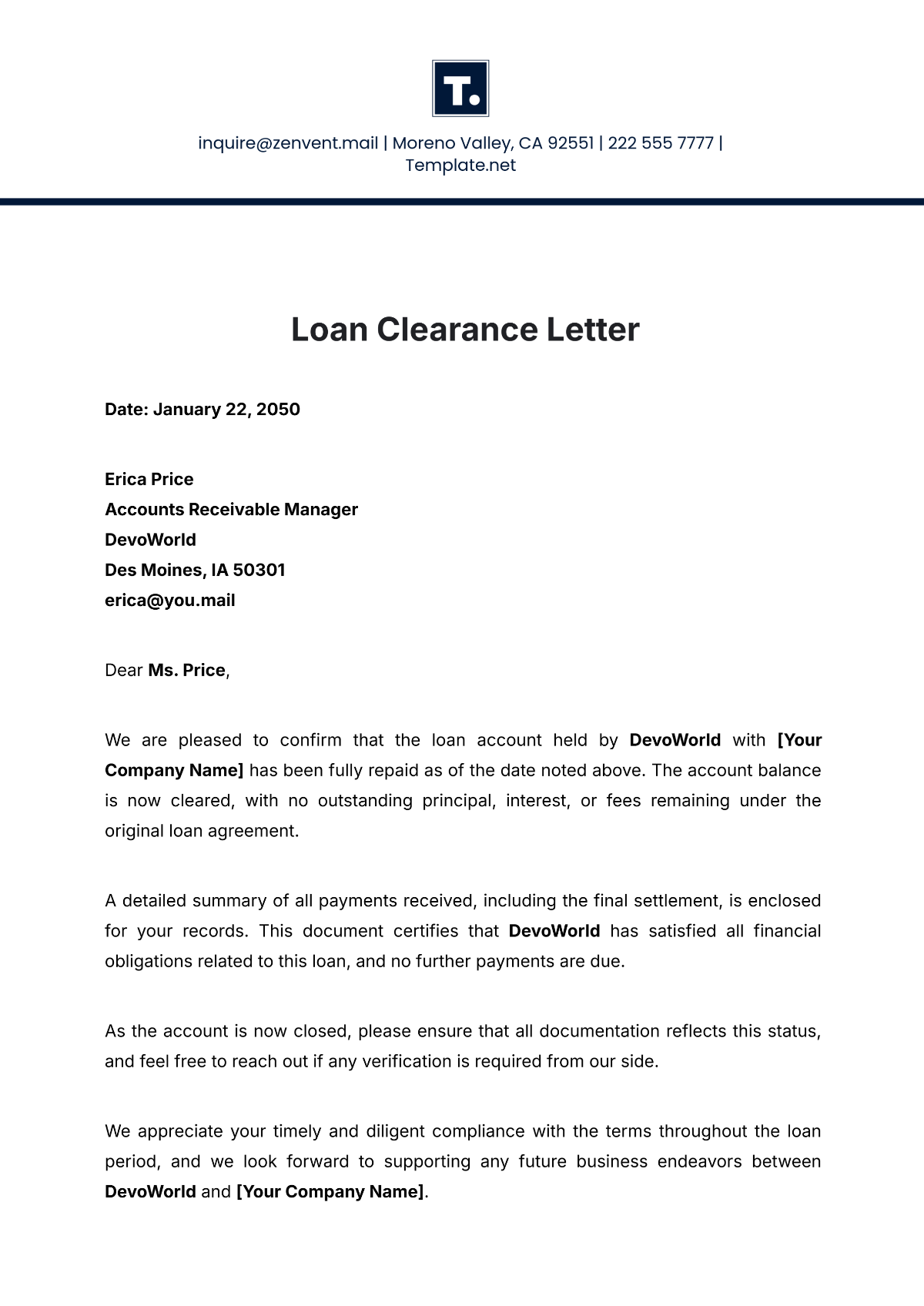 FREE Loan Letter Templates Examples Edit Online Download FREE Loan Letter Templates Examples Edit Online Download