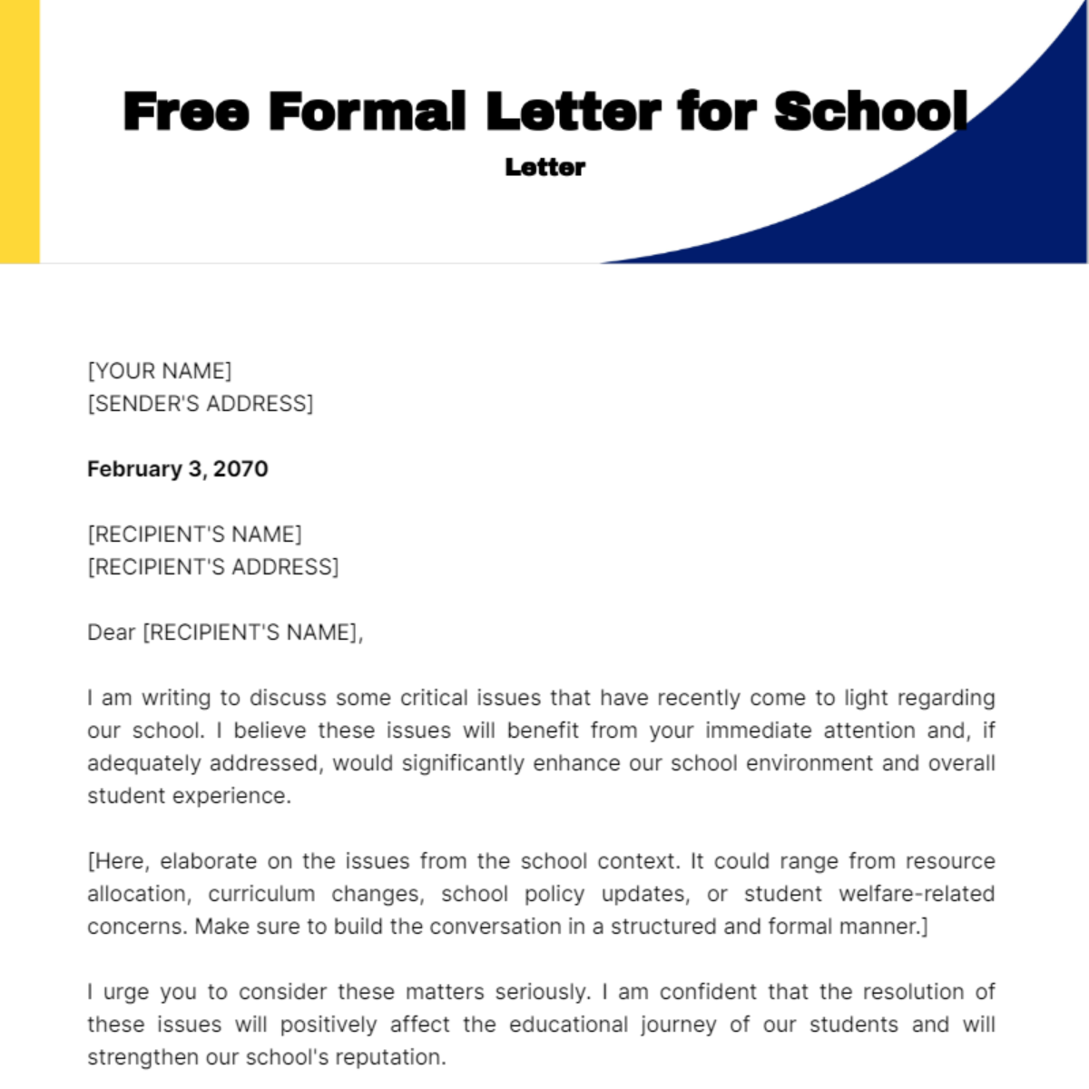 FREE Formal Letter Templates Examples Edit Online Download FREE Formal Letter Templates Examples Edit Online Download