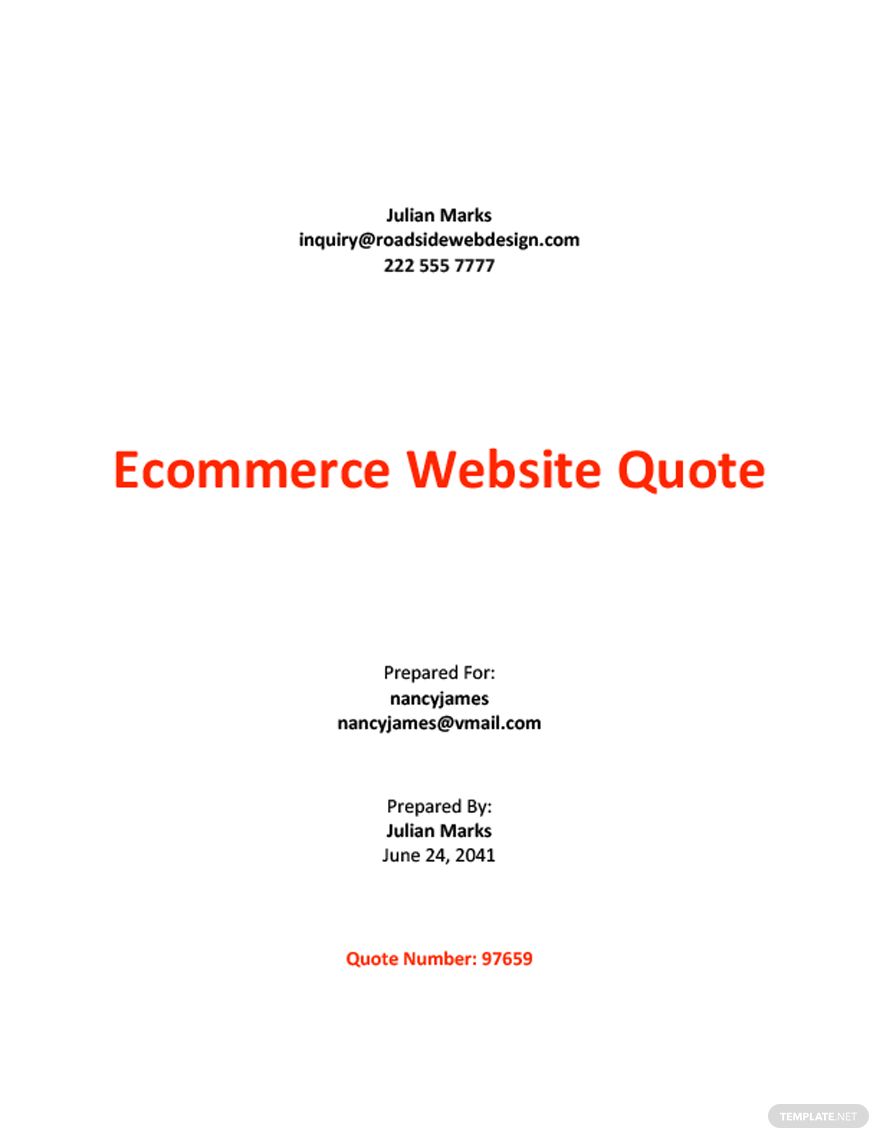 Computer Repair Quotation Template - Google Docs, Google Sheets, Excel ...