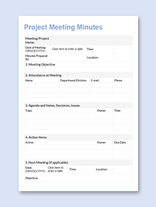Sample Minutes of Meeting Template in Microsoft Word | Template.net