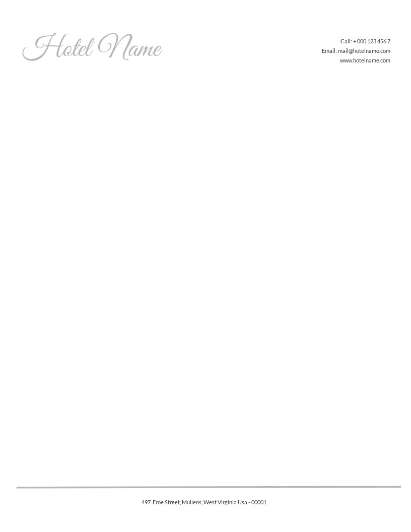 Luxury Hotel Letterhead Template [Free PDF] - PSD | Illustrator