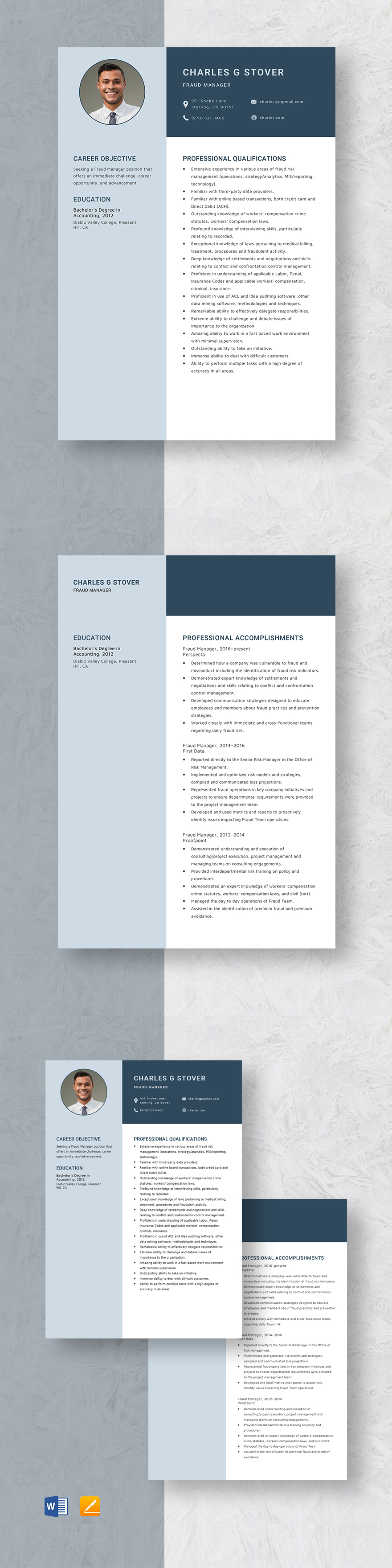 Free Fraud Manager Resume Template - Word, Apple Pages | Template.net