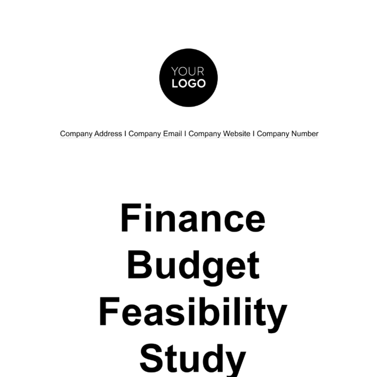 Finance Budget Feasibility Study Template - Edit Online & Download ...