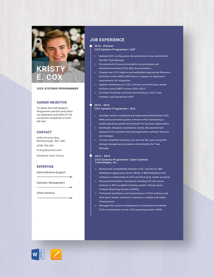 CMM Programmer Resume - Download in Word, Apple Pages | Template.net