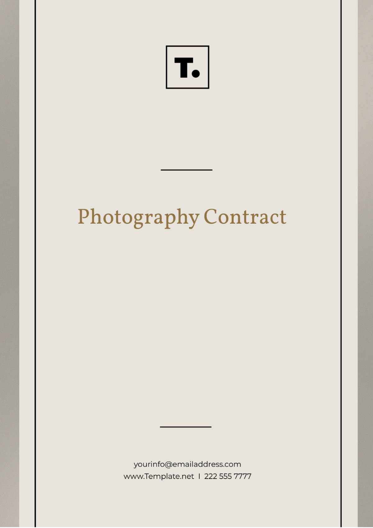 Free Photography Contract Design Template To Edit Online