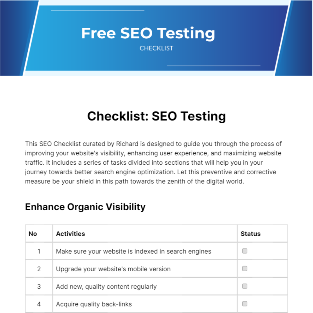 FREE Checklist Templates & Examples - Edit Online & Download