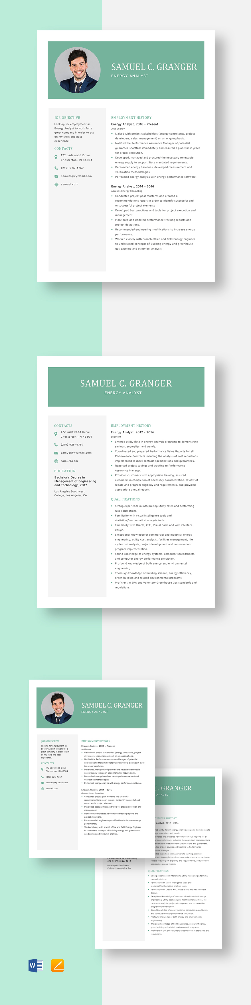 Free Energy Adviser Resume Template - Word, Apple Pages | Template.net