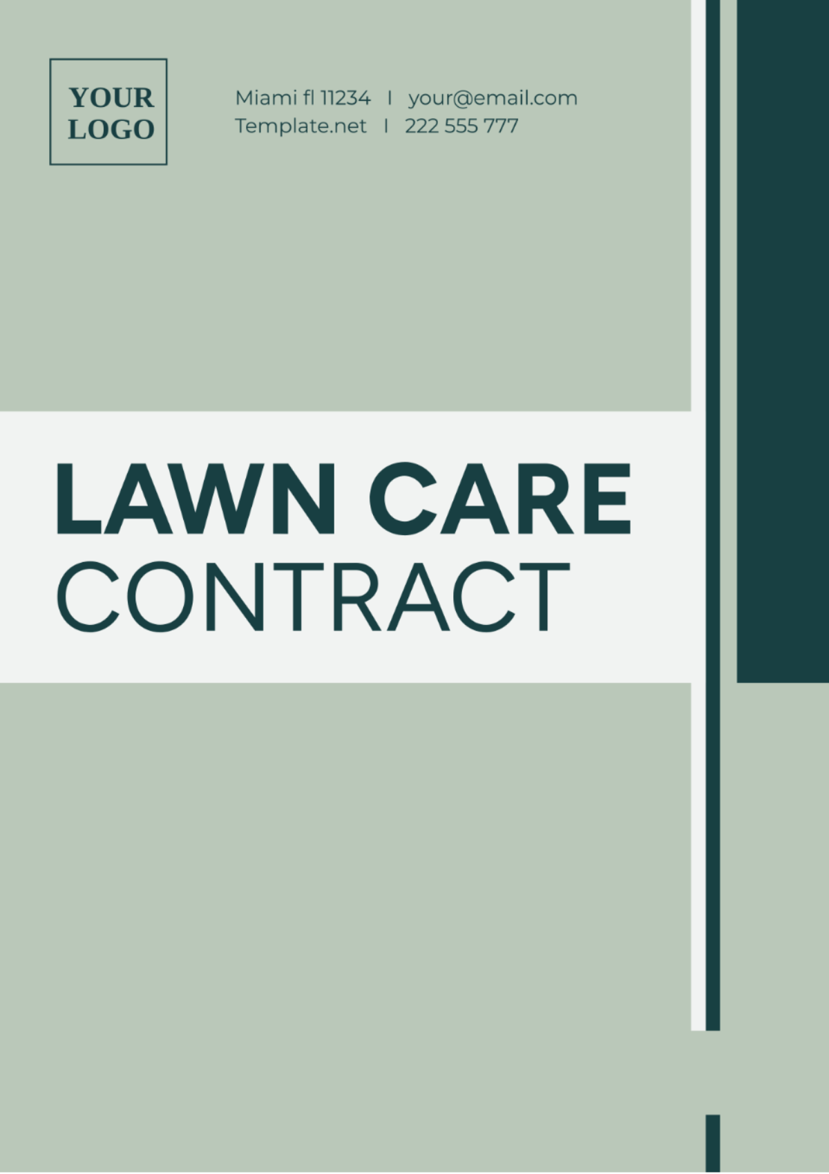 Free Lawn Care Contract Template To Edit Online