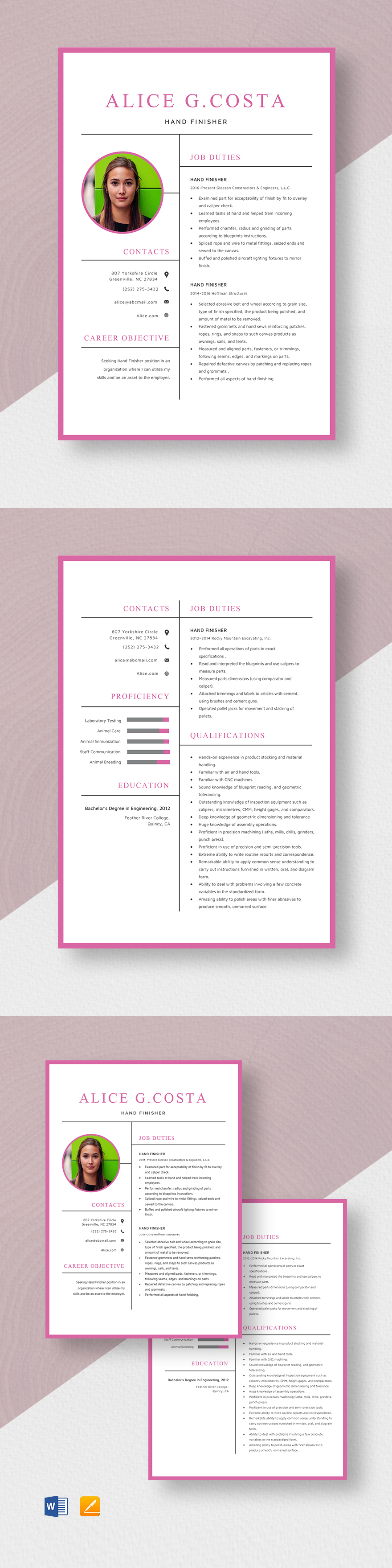 Finisher Resume Template - Google Docs, Word, Apple Pages | Template.net