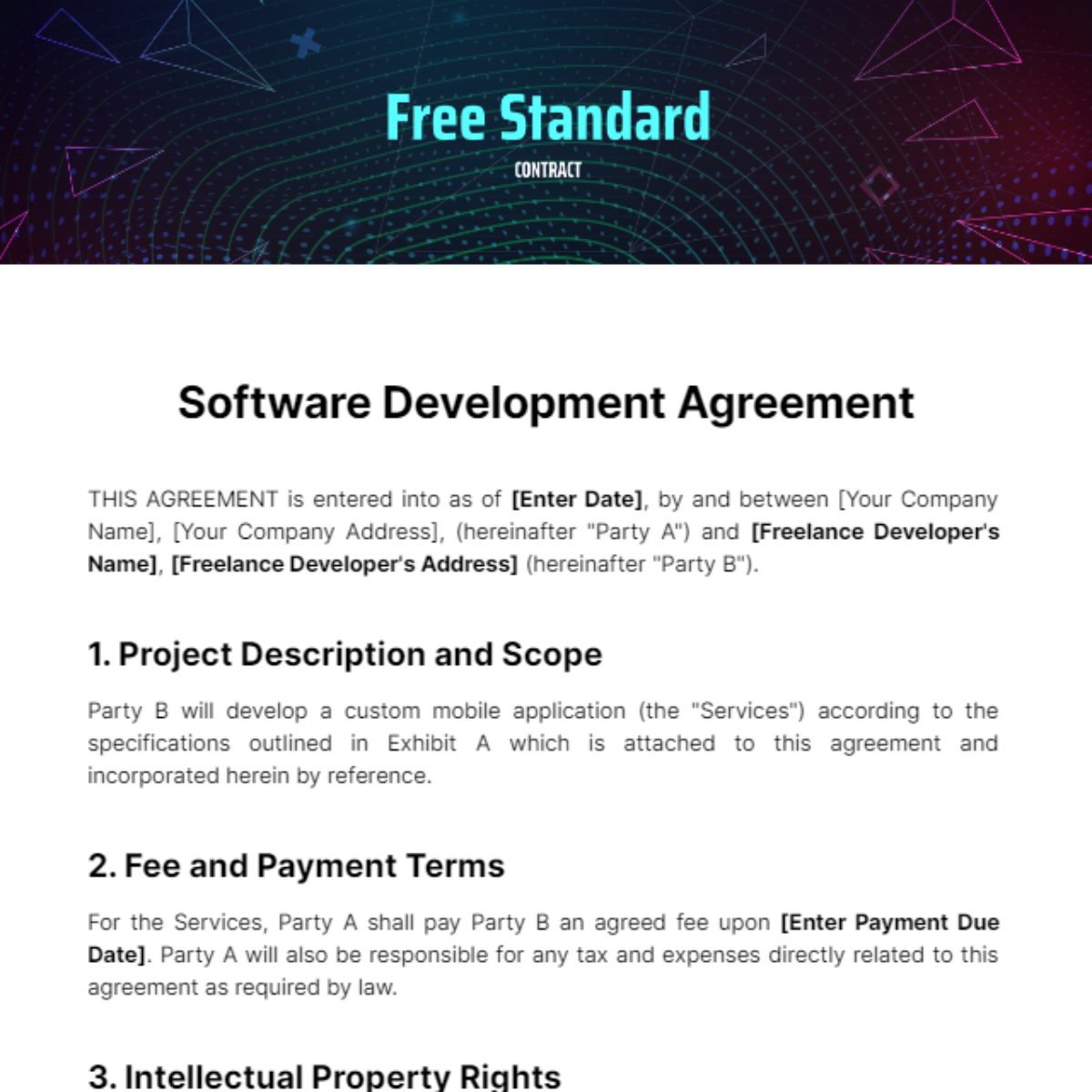 Standard Contract - Edit Online & Download Example