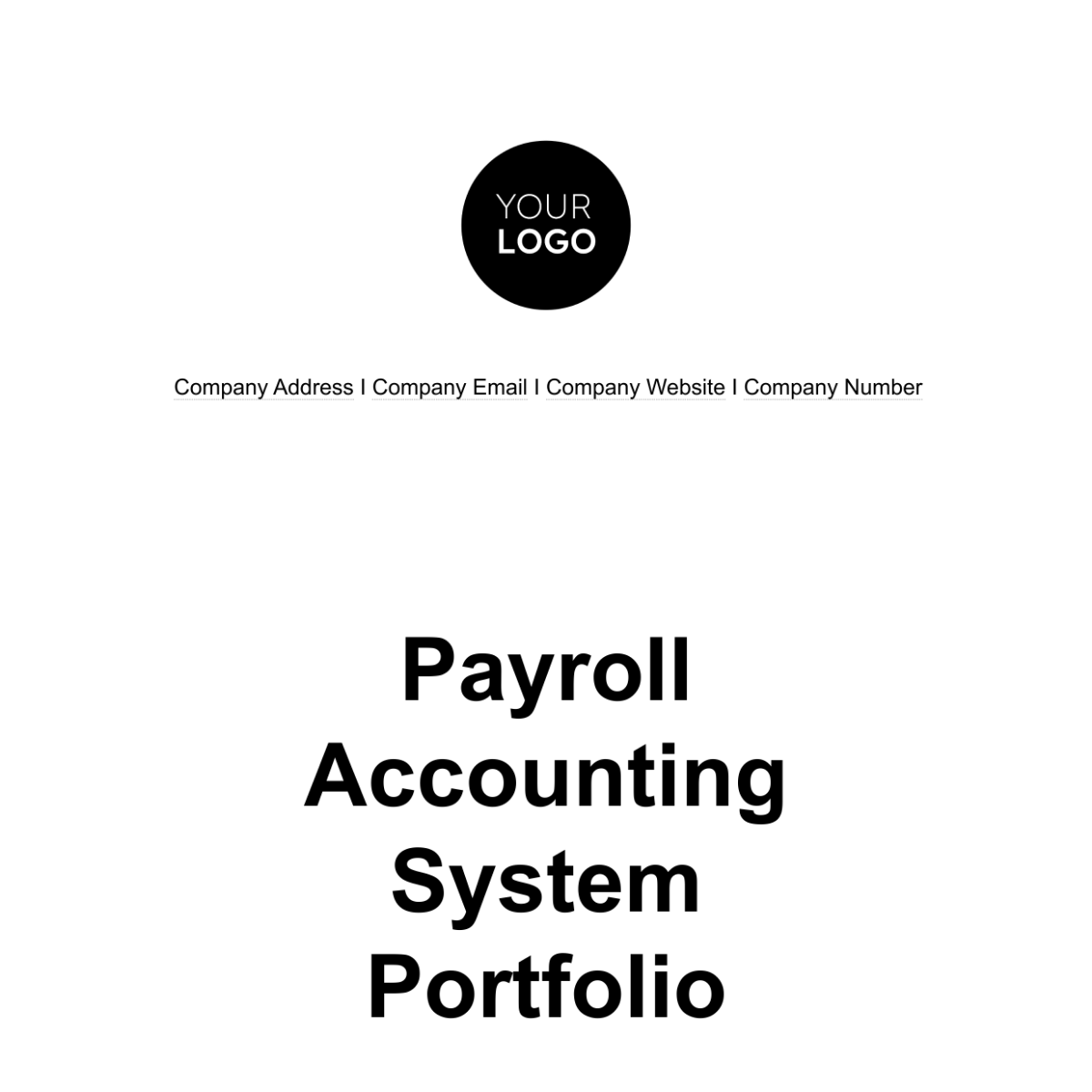 Payroll Accounting System Portfolio Template - Edit Online & Download ...