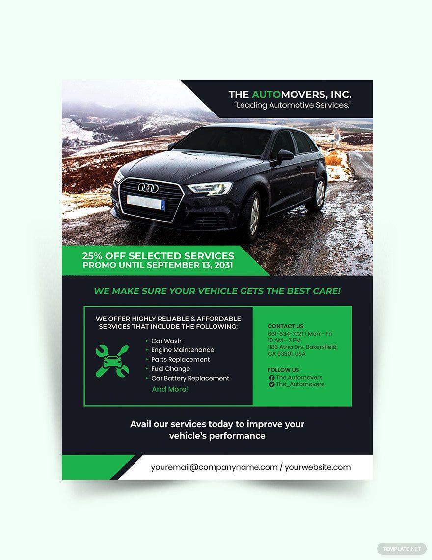Automotive Flyer Templates Documents Design Free Download 