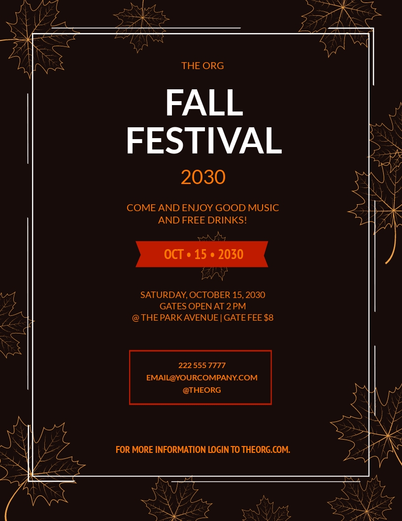 Fall/Autumn Event Flyer Template | Template.net