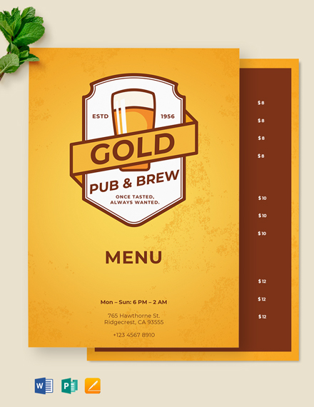Pub Letterhead Template - Word | PSD | InDesign | Illustrator | Publisher