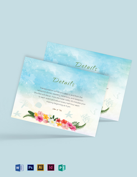 Free Moved To The Beach Card Template - Google Docs, Illustrator, Word ...