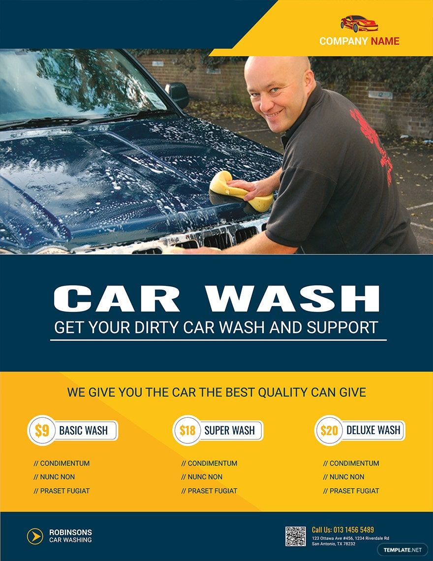 Car Wash Flyer PDF Templates Free Download Template