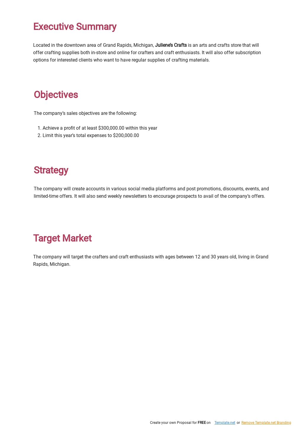 Annual Sales Plan Template in Google Docs, Word, Apple Pages, PDF ...
