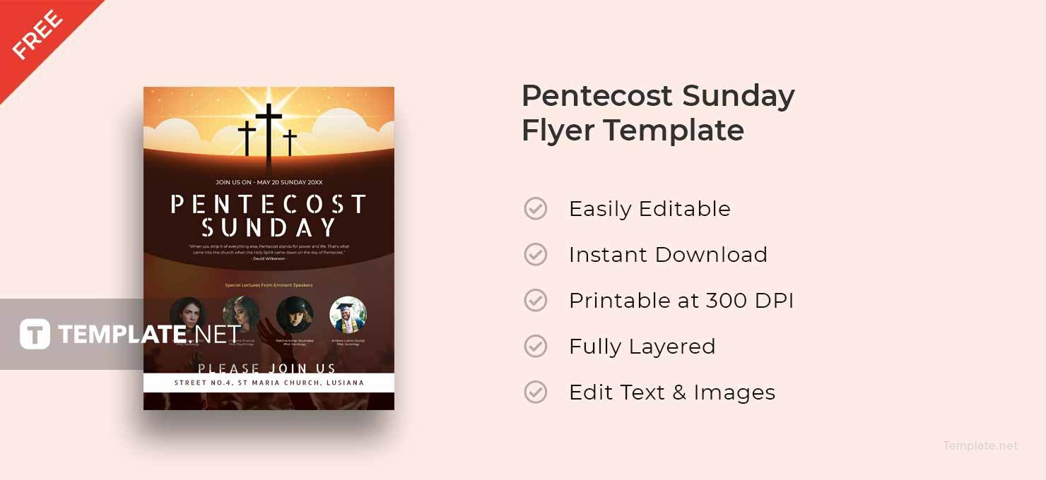 Pentecost Sunday Flyer Template in Adobe Photoshop | Template.net