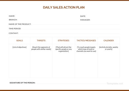 Free Sample Sales Plan Template: Download 56+ Plans in Word, Pages ...