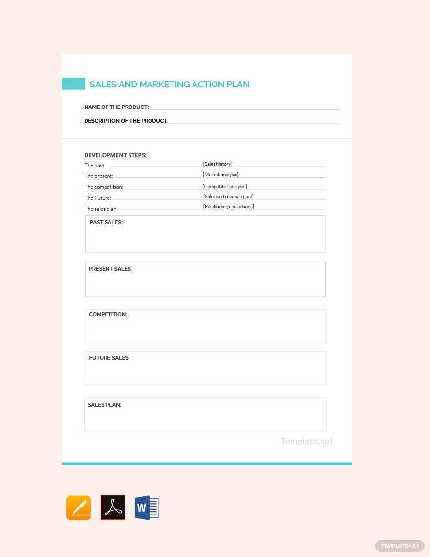 Business Sales Action Plan Template - Google Docs, Word, Apple Pages ...
