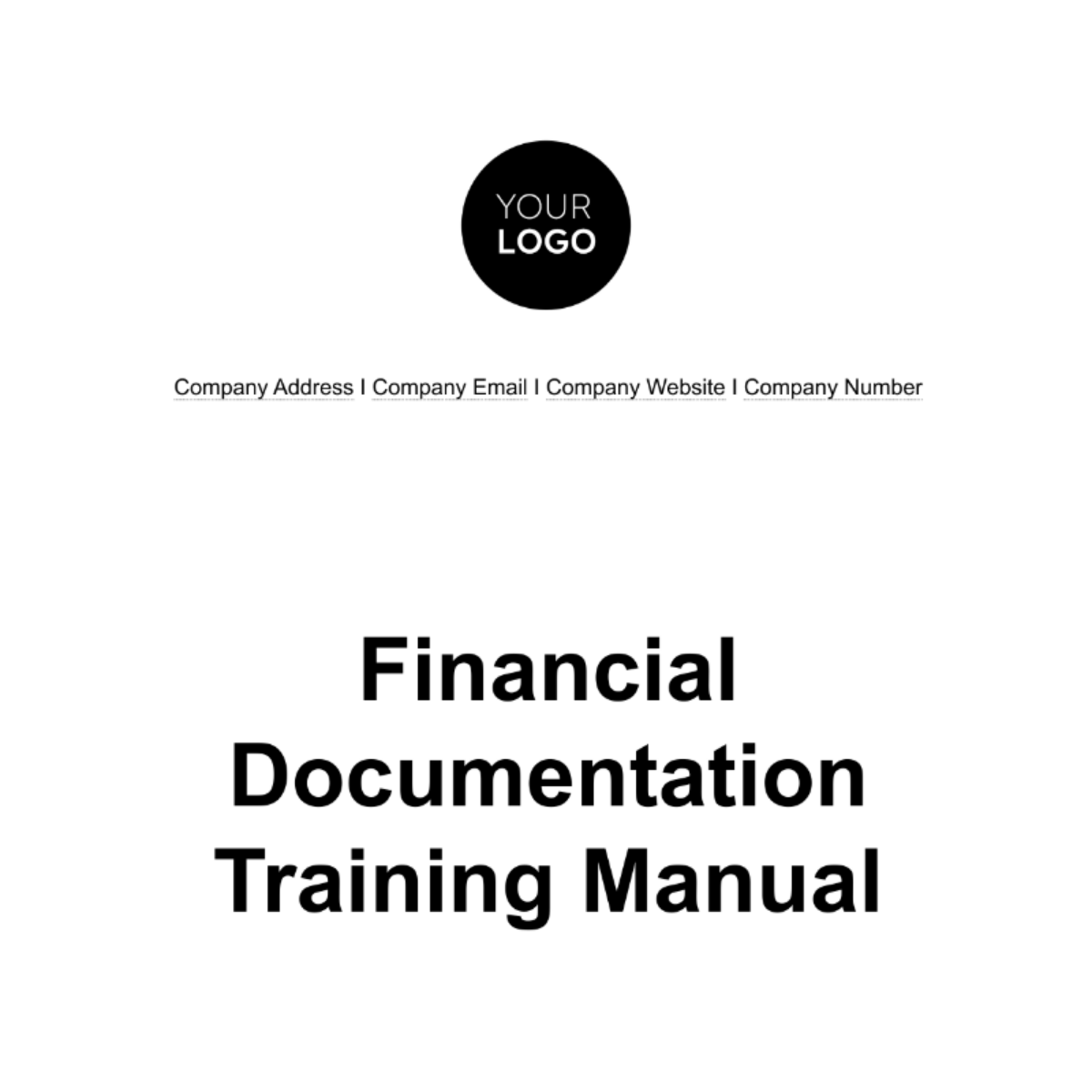 Financial Documentation Training Manual Template - Edit Online ...