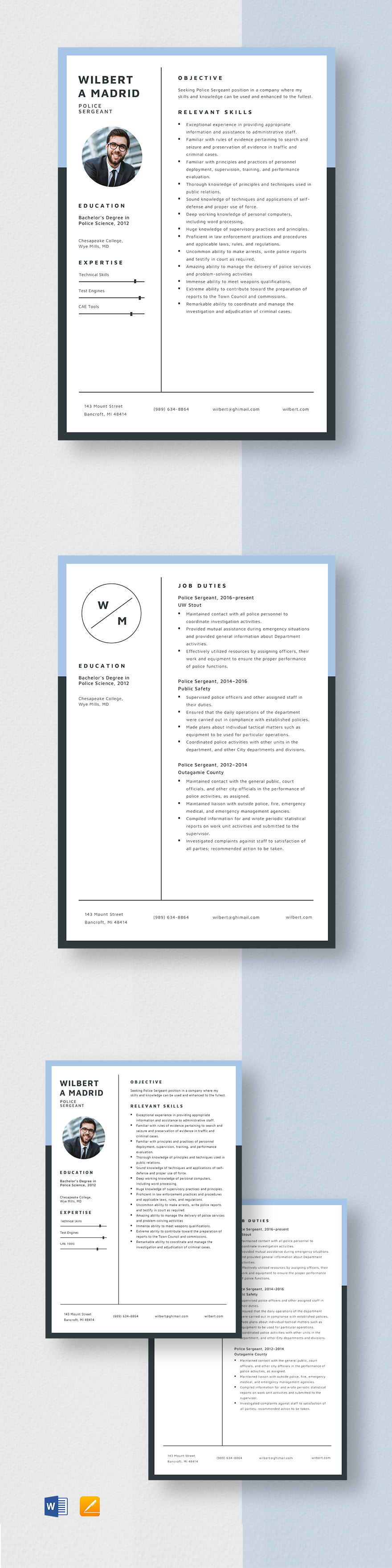 police-sergeant-resume-template-word-apple-pages-template