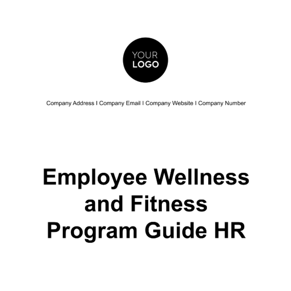 Employee Wellness and Fitness Program Guide HR Template - Edit Online ...