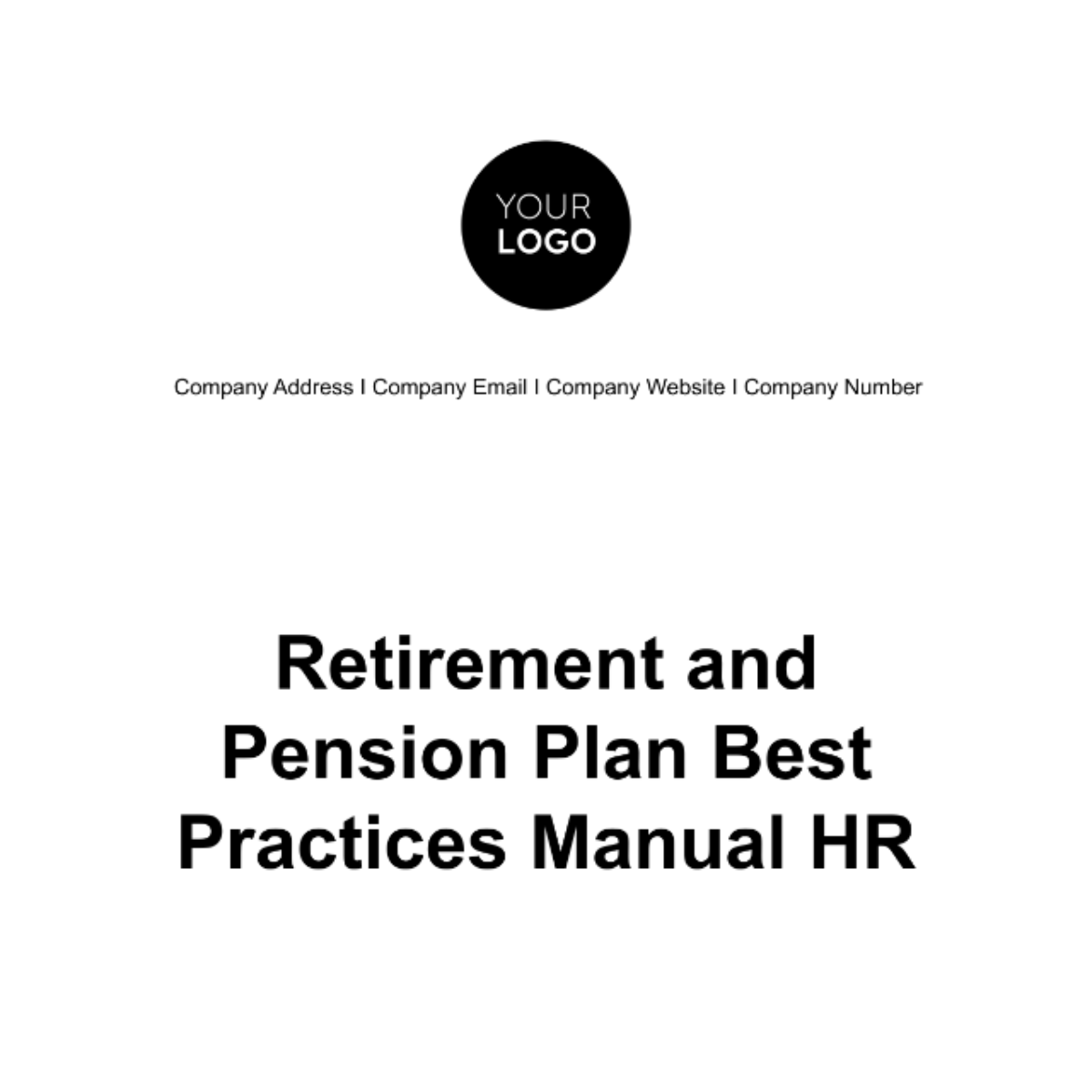 Retirement and Pension Plan Best Practices Manual HR Template - Edit ...