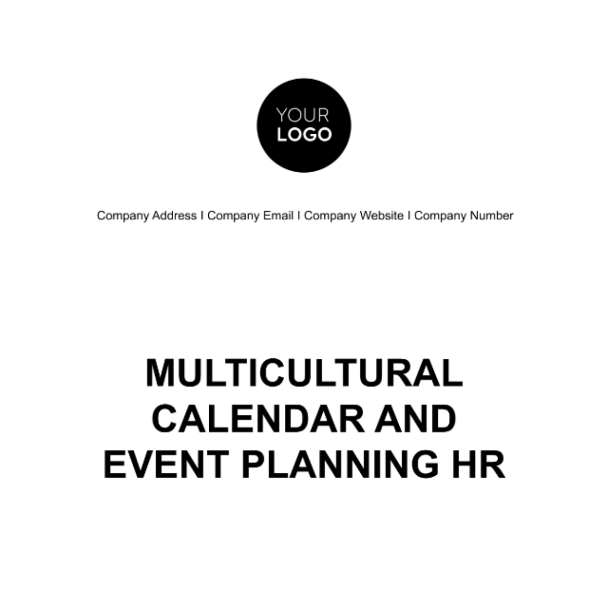 Multicultural Calendar and Event Planning HR Template - Edit Online ...