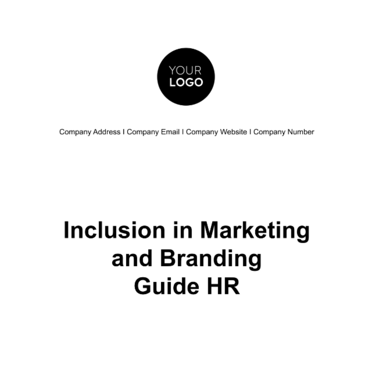 Inclusion in Marketing and Branding Guide HR Template - Edit Online ...
