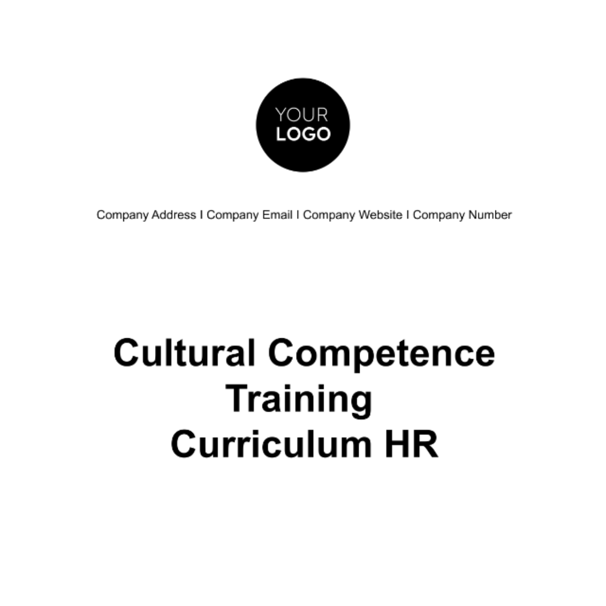 Cultural Competence Training Curriculum HR Template - Edit Online ...