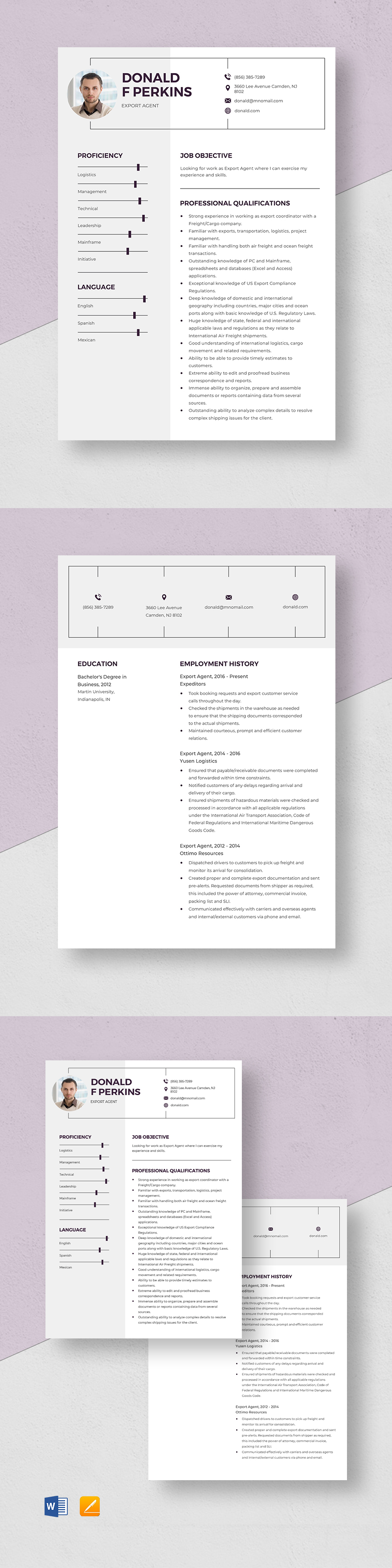 Free Export Compliance Officer Resume Template - Word, Apple Pages | Template.net
