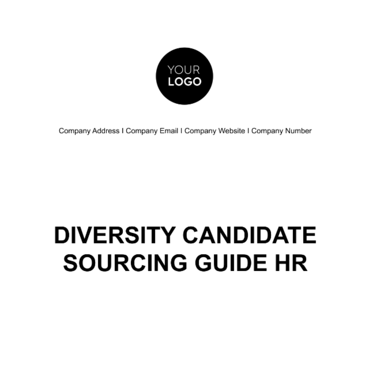 Diverse Candidate Sourcing Guide HR Template - Edit Online & Download ...