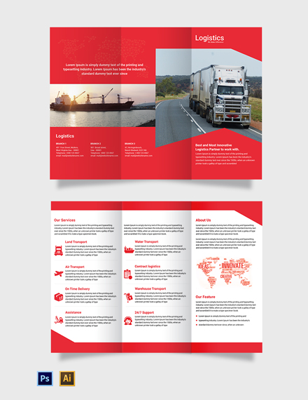 10+ Logistics Brochure Templates in AI | InDesign | PSD