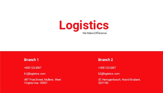 Logistics Services Business Card Template