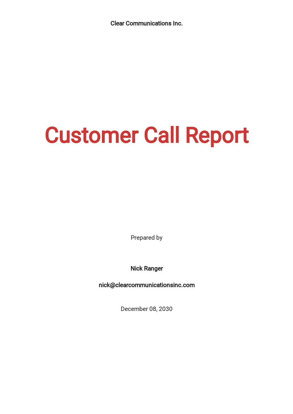 16+ FREE Call Center Report Templates [Edit & Download] | Template.net
