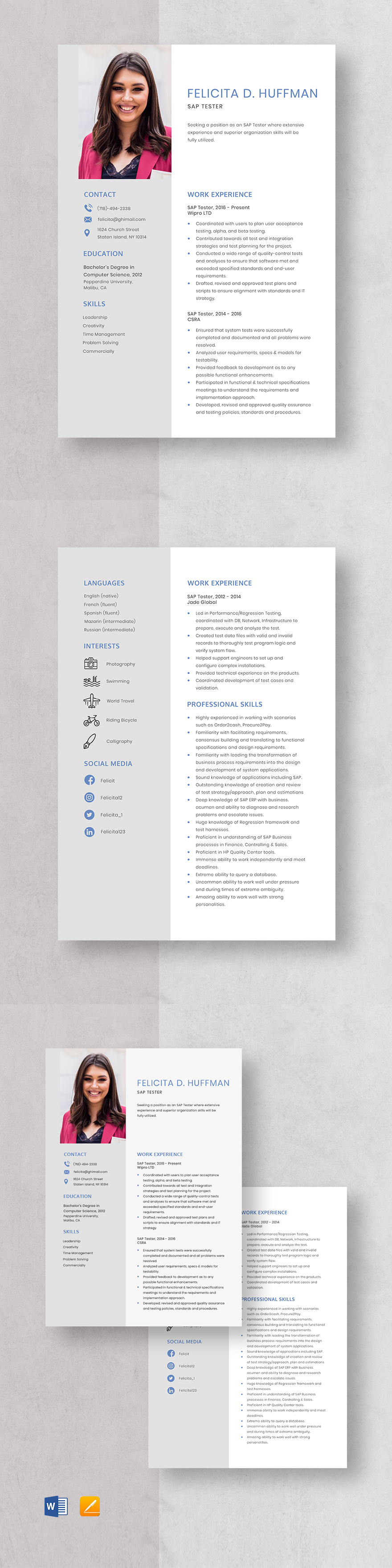 Free SAP SD Consultant Resume Template - Word, Apple Pages | Template.net